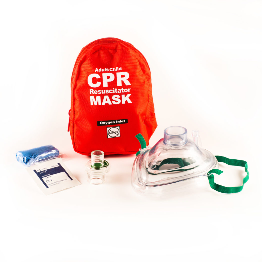 Adult/Child CPR Mask in Soft Case - RED - WNL Products